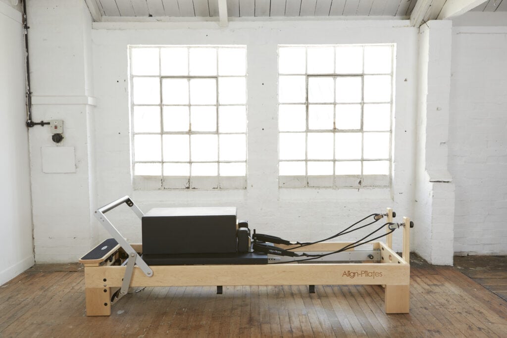 M8-Pro Pilates Reformer with Pro Sitting Box - Go Align Pilates