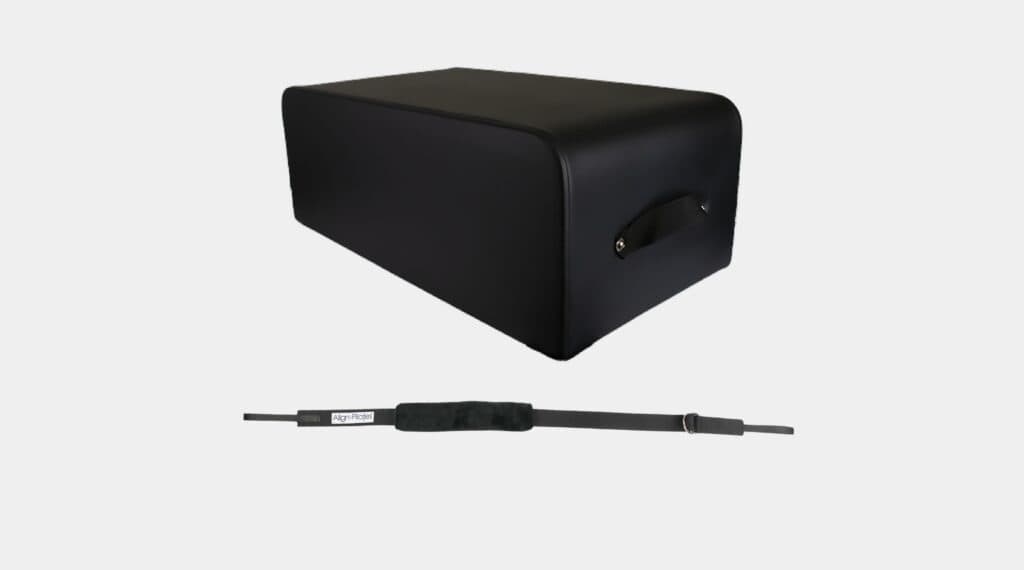 Curved Sitting Box with Foot Straps | Go Align Pilates